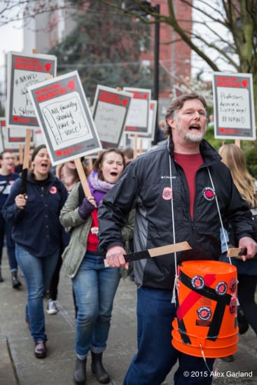 Hundreds rally at Seattle U in union fight | CHS Capitol Hill Seattle News