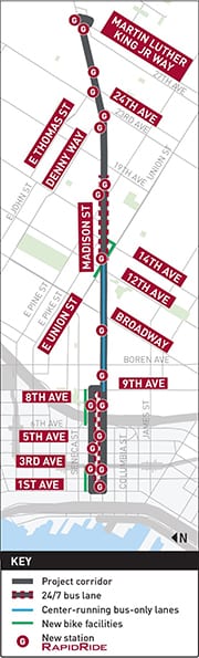 Madison St BRT route map 180x595px (1) | CHS Capitol Hill Seattle News