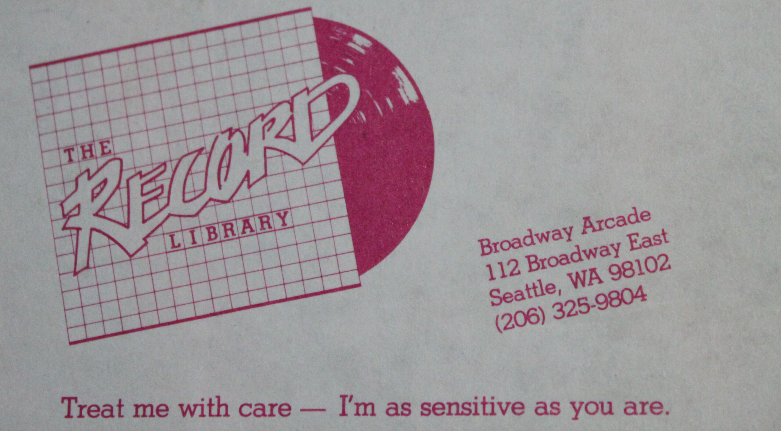 25 — The Record Library branding ca. 1983 (Image — Todd Matthews) | CHS ...